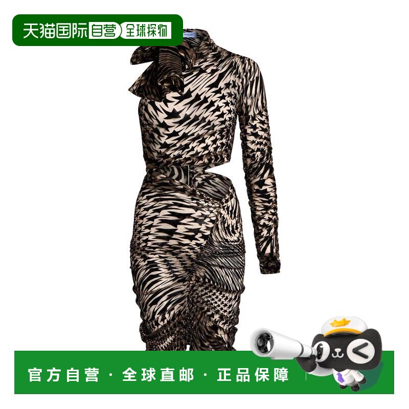 【美国直邮】mugler/穆格勒 女士 连衣裙一字肩包臀裙