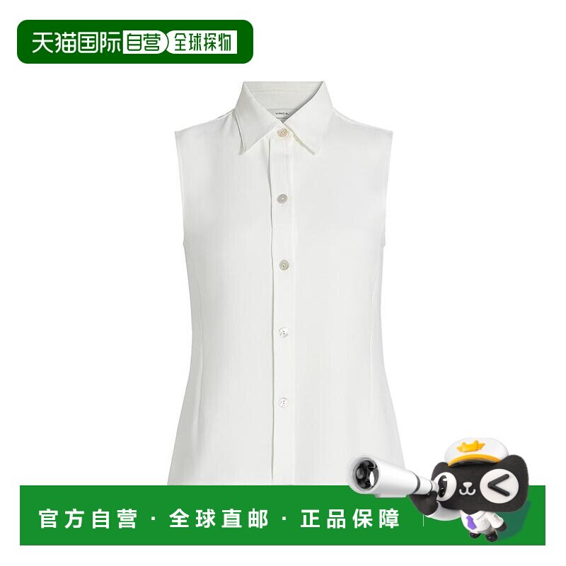 1h可退 【美国直邮】Vince 无袖尖领纽扣衬衫 女装 女士精品 衬衫