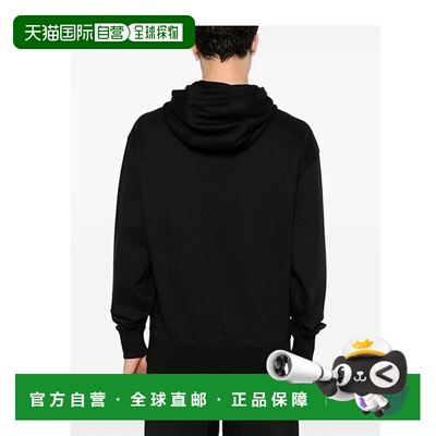 自营Hugo Boss 男式 Sullivan 16 黑色徽标连帽衫 - 黑色 美国奥