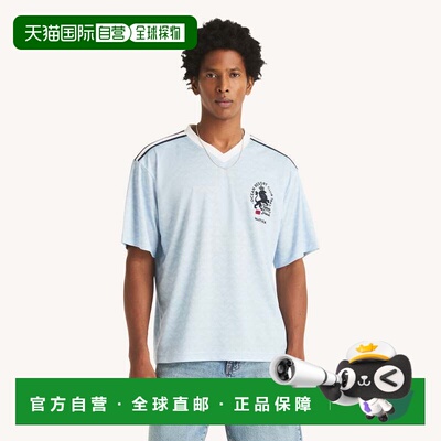 自营Nautica Mens V-Neck Performance T-Shirt - ice blue 美国