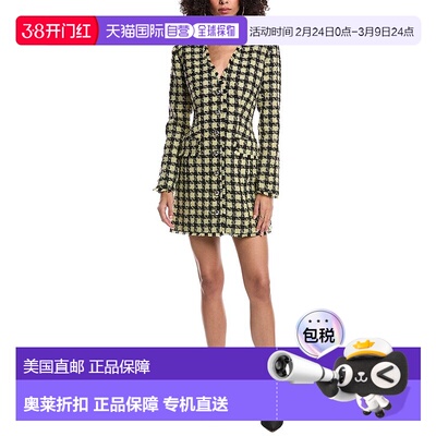 自营Toccin Mallory Strong Shoulder Button Front Wool-Blend D