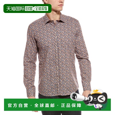自营Scott Barber Canclini Floral Print Shirt - blue 美国奥莱
