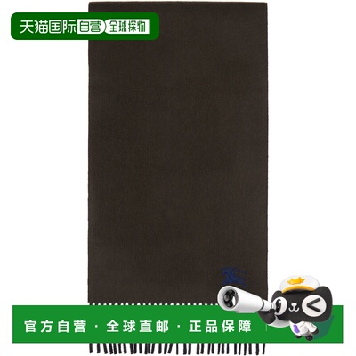 1h可退 香港直邮潮奢 Burberry 巴宝莉 女士 棕色双面围巾 811001