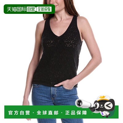 自营vince camutoVince camut0 Pointelle背心-黑色 美国奥莱直发