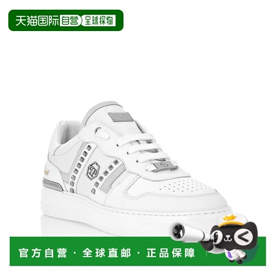 自营philipp pleinLow Top Sneakers Mix Cut Studs - white 美国