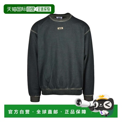 自营gcds绿色纯棉做旧运动衫-黑色 美国奥莱直发
