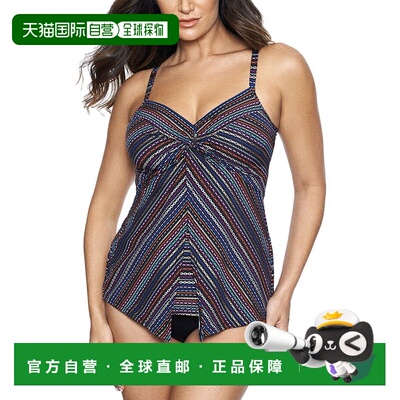 自营Miraclesuit Shimmer链接爱结Tankini-多 美国奥莱直发泳衣