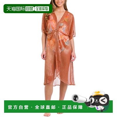 自营La Blanca Twist Coverup - Orange 美国奥莱直发罩衫