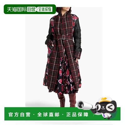 1h可退 【美国直邮】MARNI Checked wool blend coat 女士毛呢外