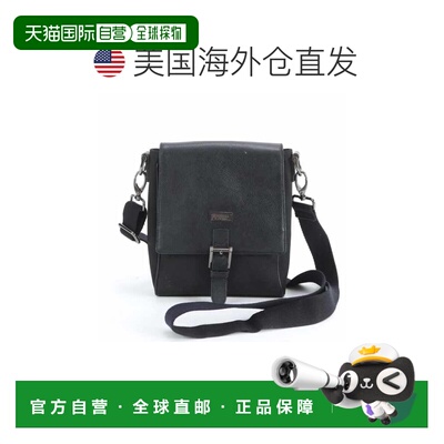 自营Burberry Leather Canvas Messenger Bag Shoulder Bag (Pre-