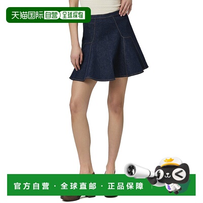 自营PAIGE Adaline Mini Skirt - blue 美国奥莱直发半身裙短裙