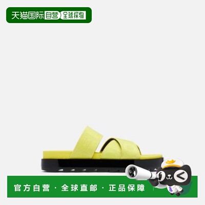 自营Sorel Roaming凉鞋女式美国9.5绿色黑色皮革滑盖KHD1027-绿色