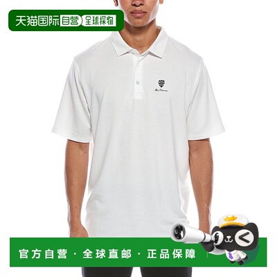 自营ben sherman本 谢尔曼运动合身翻领衬衫-白色 美国奥莱直发