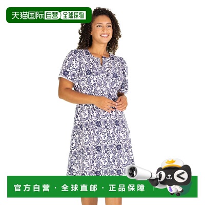 自营duffield lane《牵牛花》中的汉娜连衣裙——海军蓝 美国奥莱