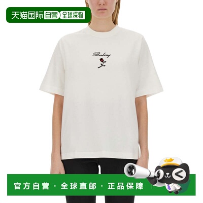 自营burberryLogo-Embellished Regular Fit T-Shirt - white 美