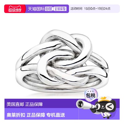 自营Ross-Simons Italian Sterling Silver Double Love Knot Rin