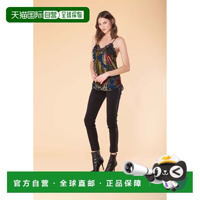 自营hale bobTemperance Silk Velvet Burnout Cami Beaded - nav
