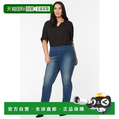 自营NYDJ Clean Enchantment Jeans Women's Blue Denim Pull-On