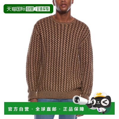 自营WEATHERPROOF VINTAGE Braided Crewneck Sweater - brown 美