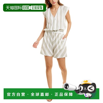 自营Lorena Antoniazzi真丝混纺连身裤-绿色 美国奥莱直发连体裤