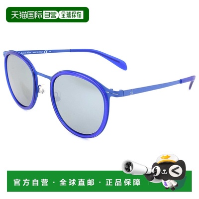 自营 calvin klein凯文克莱中性款49毫米电动蓝色太阳镜-电动蓝色