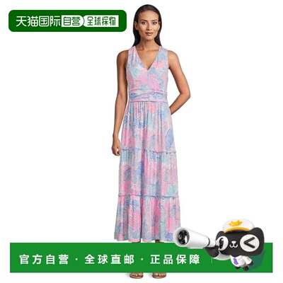自营Lilly Pulitzer Skylar Midi Dress  Multi Floral Stretch V