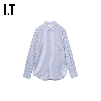 IT CDG COMME DES GARCONS COMME DES GARCONS女装竖条纹长袖衬衫