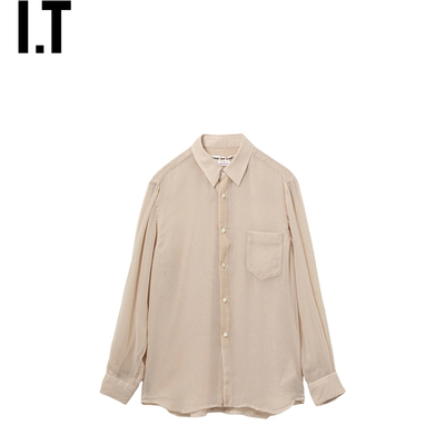 IT CDG COMME des GARCONS女装微透长袖衬衫新款性感时髦GQB002XQ