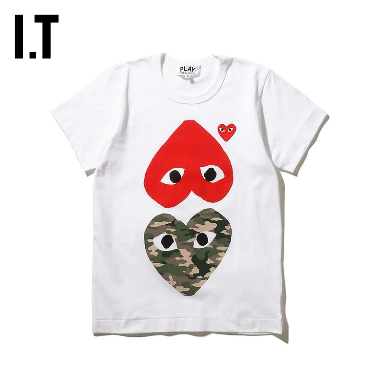 IT COMME des GARÇONS PLAY女装短袖T恤爱心247XA