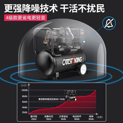 OUTSTANDING气泵空气压缩机小型220V工业级木工专用喷漆充打磅无
