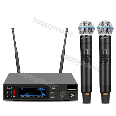 QXD24 SLXD4手持无线麦克风一拖二接收机话筒U段k歌麦克风演出