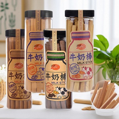 台湾进口SSY牛奶棒饼干黑糖棒饼干宝宝磨牙棒婴儿筷子饼干200g