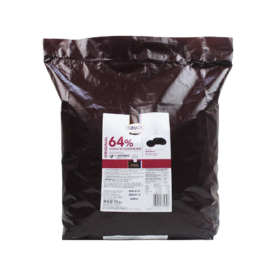 Cemoi赛梦64%黑巧克力粒10kg法国进口烘焙原材料纯脂袋装零食商用