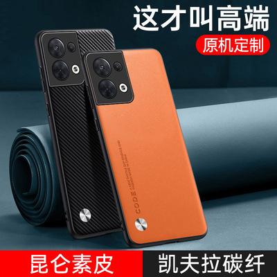 适用opporeno8手机壳素皮