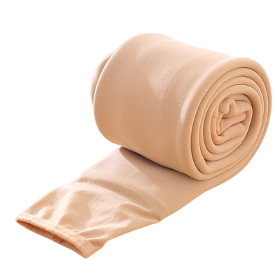 女童加绒光面踩脚连脚打底裤