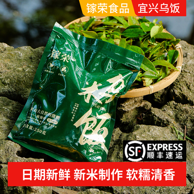 宜兴新鲜乌米饭 250g2斤8袋糯米加南烛叶酒店方便点心地方土特产