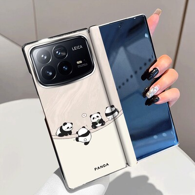 小潘达适用小米MIXFold4手机壳磁吸中轴全包高级皮套电镀银色边框MIXFold3折叠屏保护套个性超薄防摔皮革