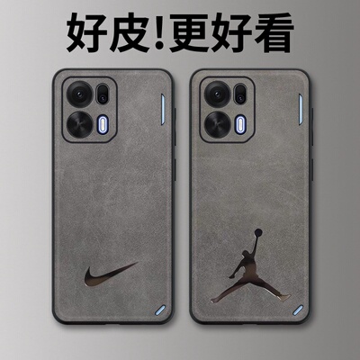 潮牌勾子适用OPPOK15Pro手机壳皮革纹K15Pro+个性潮牌K13Yurbo全包防摔K13TurboPro高级新款保护套
