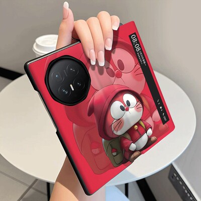 大红帽哆啦适用荣耀MagicV6手机壳翻盖皮套MagicV5全包中轴铰链MagicV3折叠屏MagicVs3磁吸防摔MagicV2保护套