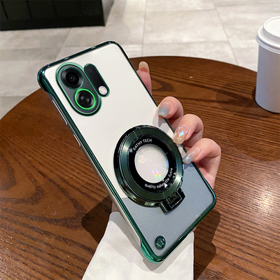 适用OPPOK13TurboPro电镀无边框新款手机壳时尚K13Turbo高级感奢华创意磁吸支架超薄散热硬壳简约防摔保护套