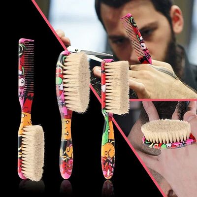 New Professional Barber Hair Cleaning Brush Men Horse Hair B