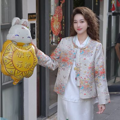 【晶晶定制】【繁花似锦】显瘦中国风气质女士外套1797