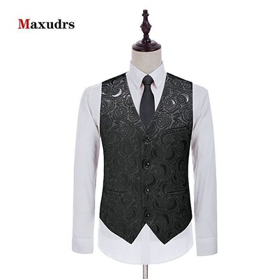 马甲男外穿百搭马甲商务休闲正装马夹大码伴郎背心男台球厅工作服