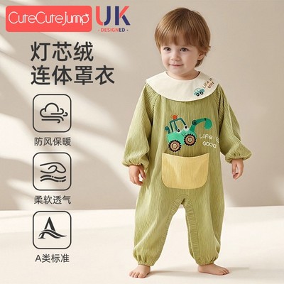 新款婴幼儿外穿防脏连体护衣哈衣