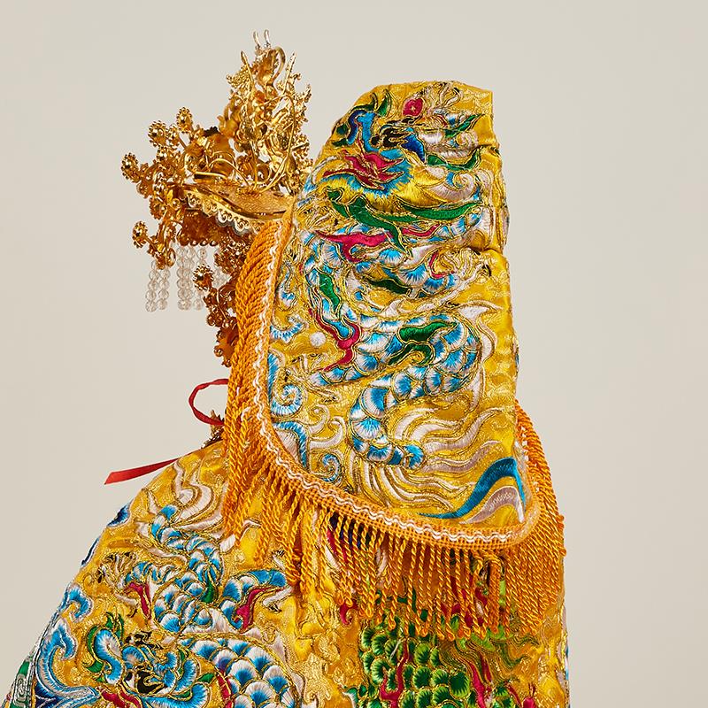 新款神像奉帽佛像披风斗篷妈祖娘娘披风配套奉帽披肩绸缎苏绣神明