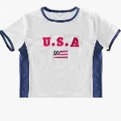 Short sleeved T-shirt Y2K round neck base for women