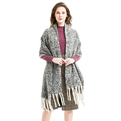 Fashion Circle Thick Tassel With Flower Color Matching Scarf