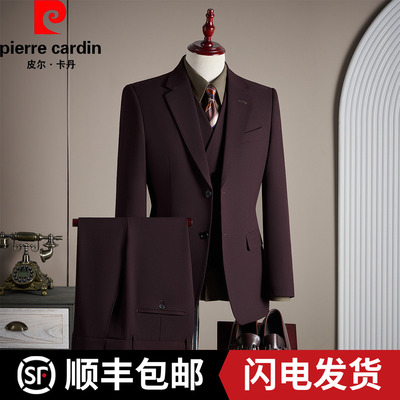 皮尔卡丹天丝西服套装