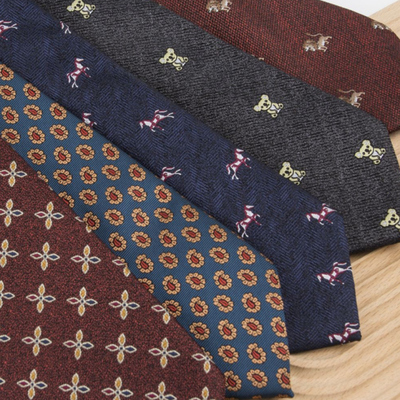 复古县城文学领带古着美拉德经典