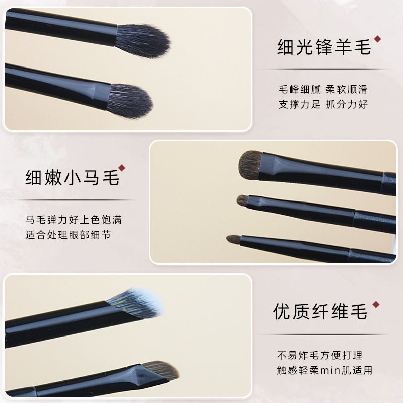 沧州化妆刷16支木柄化妆套刷动物毛眼影遮瑕卧蚕刷新手化妆刷